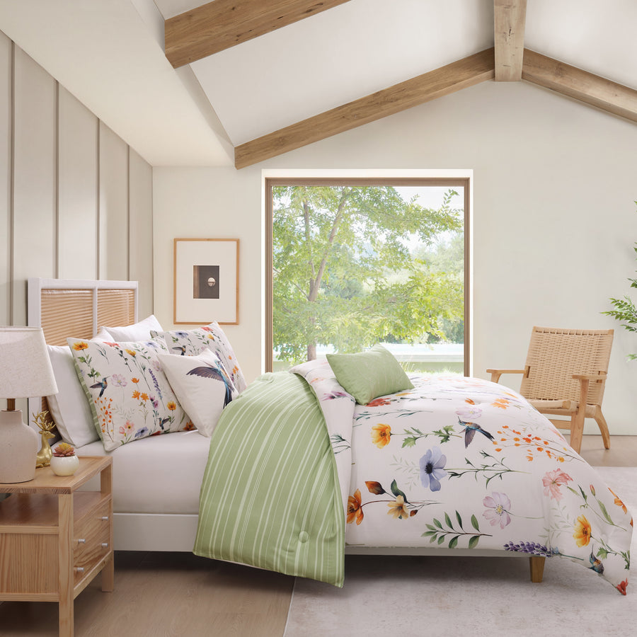 Bebejan Fresh Cut Flowers 5 Piece Reversible Comforter Set – Latest Bedding