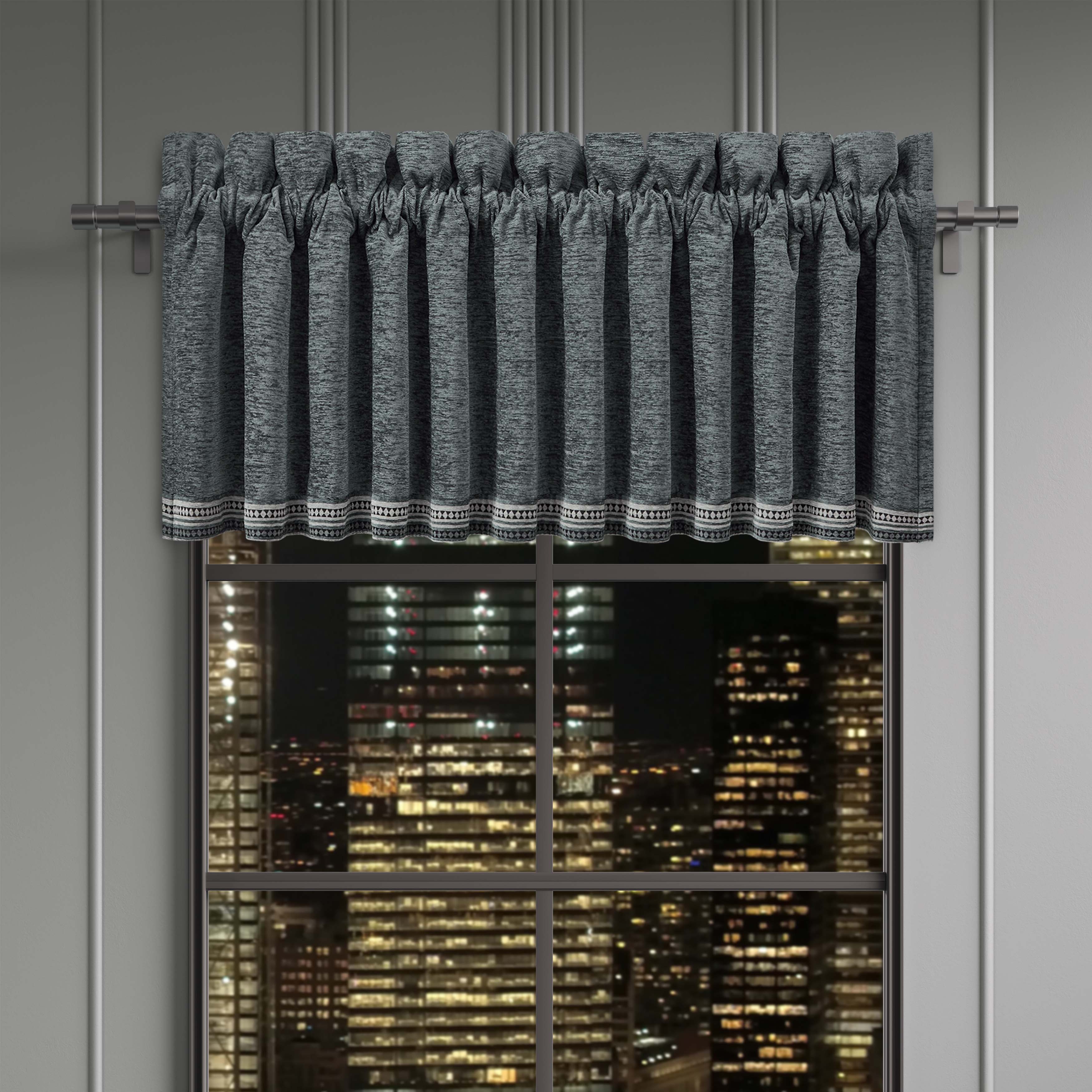 Parallel Slate Straight Window Valance – Latest Bedding