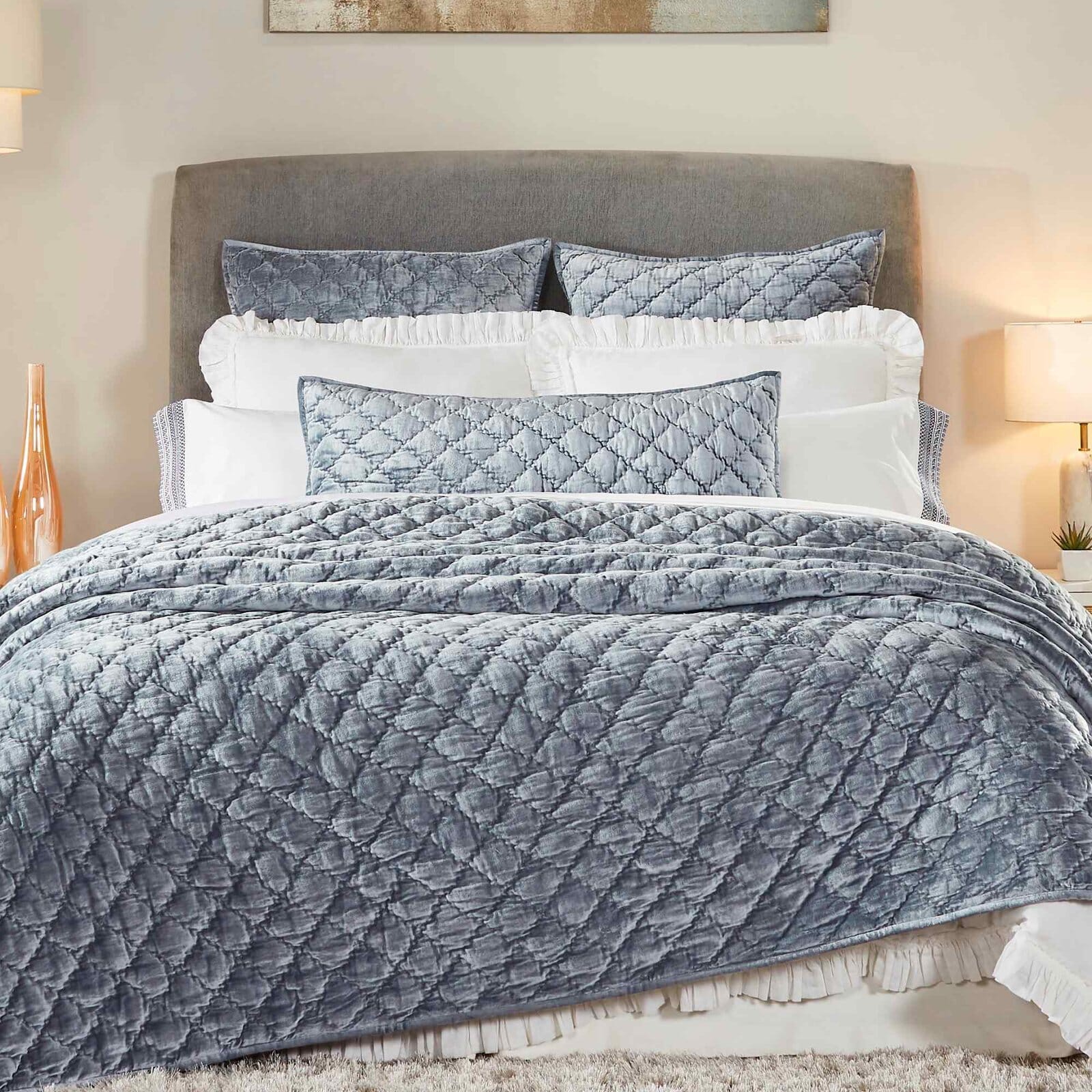Clermont Diamond Velvet Quilt – Latest Bedding